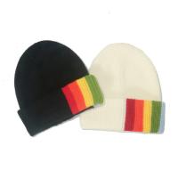 China Outdoor White Color Recycle Sustainable RPET Knitted Beanie Adult Size For Winter for sale