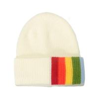 China Outdoor White Color Recycle Sustainable RPET Knitted Beanie Adult Size For Winter for sale