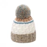 China Customized Eco Friendly Accessories RPET Knitted Beanie Hat With Pompon Support OEM Service And Fair Trade Approved for sale