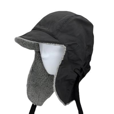 China Outdoor Eco Friendly Accessories Cruelty Free OEM Black RPET Snow Hat For Winter for sale