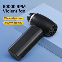 China Portable Modern Design 140*86*45mm Pocket Black Handheld Violent Turbo Fan For Camping Unforgettable Outdoor Adventure for sale