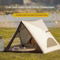 China 150X200X130CM Outdoor Portable Waterproof PU2000MM Coated 210T Polyester Triangle Shape Design Pop Up Camping Tent Fully Automatic Quick-Opening Beach Canopy for sale