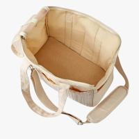 China 38*18*30CM Beige Canvas Kitty Travel Hangbag Endearing Pet Accouterments Should Bag With Soft Fabric Collection for sale
