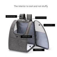China 34*28*42CM Grey Foldable Pet Backpack Soft Fabric Pretty Kitty Backpack Cute/Fun/Playful Style For Perfect for sale