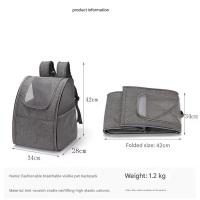 China 34*28*42CM Grey Foldable Pet Backpack Soft Fabric Pretty Kitty Backpack Cute/Fun/Playful Style For Perfect for sale
