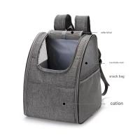 China 34*28*42CM Grey Foldable Pet Backpack Soft Fabric Pretty Kitty Backpack Cute/Fun/Playful Style For Perfect for sale