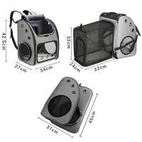 China 34*27*42.5CM Outdoor Expandable Pet Travel bag Non-Toxic Cute Pet Supplies For Unisex In Grey Features Durable Washable for sale