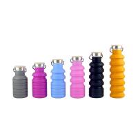China EEC Certified BPA Free Foldable Silicone Water Bottles For Active And Healthy Lifestyle for sale