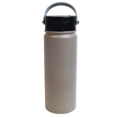 China UV Sterilization Stainless Steel Large Mouth Insulated Workout Water Bottles Gray Color Carrying Handle And Customized Volume Of 500ml Perfect For Outdoor Sports for sale