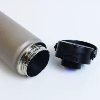 China UV Sterilization Stainless Steel Large Mouth Insulated Workout Water Bottles Gray Color Carrying Handle And Customized Volume Of 500ml Perfect For Outdoor Sports for sale