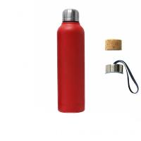 China Eco Friendly Ergonomic Hiking Sports Bottles 304 Stainless Steel Red Color Water Flask For Outdoor Activities for sale