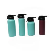 China Flip-top Lid Outdoor Activity Customized 304 Stainless Steel Large Mouth Multi-Capacity Vacuum Insulated Flask Green Thermoses Workout Water Bottle Outdoor Enthusiasts for sale