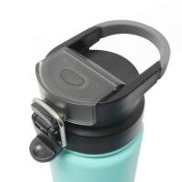 China Flip-top Lid Outdoor Activity Customized 304 Stainless Steel Large Mouth Multi-Capacity Vacuum Insulated Flask Green Thermoses Workout Water Bottle Outdoor Enthusiasts for sale