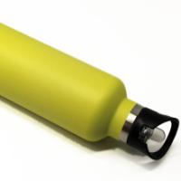 China Customized Multi-Capacity Painting Yellow Color 304 Stainless Steel Outdoor American Style Wide Mouth Insulated Workout Water Bottles With Carrying Handle for sale