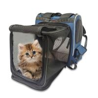 China Washable Blue Polyester Oxford Expandable Pet Rucksack Travel Bag Durable Non Toxic Ideal For Indoor Outdoor Pet Owners Needing Safe And Easy To Clean Travel Gear for sale