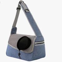 China 36*19*12CM Unisex Durable Washable Non toxic Lovely Durability Gray Oxford Pet Outing Shoulder Bag for sale