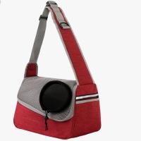China 36*19*12CM Unisex Durable Washable Non toxic Lovely Durability Gray Oxford Pet Outing Shoulder Bag for sale