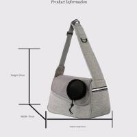 China 36*19*12CM Unisex Durable Washable Non toxic Lovely Durability Gray Oxford Pet Outing Shoulder Bag for sale