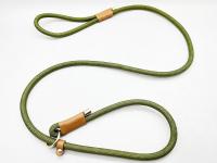 China Outdoor Pet Accessaries Fashion Modern Genuine Leather Nylon Dog Leashes for sale