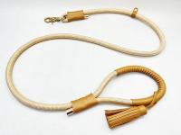 China Outdoor Pet Accessaries Fashion Modern Genuine Leather Nylon Dog Leashes for sale