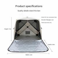 China Portable Folding Instant-Setup Sun-proof Waterproof Beige Color Silver Coated 210D Oxford Outdoor Camping Tent Ideal For Park Outings And Picnics. for sale