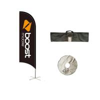 China Outside Advertising Custom Beach Flags Seasonal Expo Sublimation wind feather flags for sale