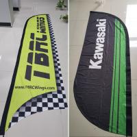 China Outside Advertising Custom Beach Flags Seasonal Expo Sublimation wind feather flags for sale