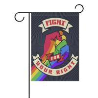 China 100D Polyester Heat Transfer Custom Beach Flags Rainbow Gay Pride Garden Banner for sale