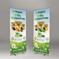 China Advertising W80XH200cm Custom Beach Flags Roll Up Banner Printing Quadri for sale