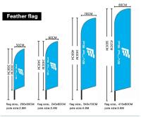 China Seasonal 100% Polyester 12ft Custom Feather Flag Aluminium Fiberglass Pole for sale
