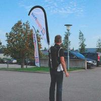 China Backpack Polyester Outdoor Teardrop Flags Promotional Teardrop Banners Aluminum Pole for sale