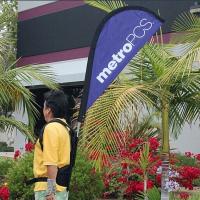 China Backpack Polyester Outdoor Teardrop Flags Promotional Teardrop Banners Aluminum Pole for sale