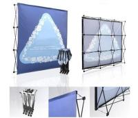 China Trade Show Display Wall Magnetic Polyester Pop Up Banner Aluminum Stand for sale