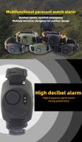 China Balck Emergency Paracord Survival Watch Cool Camping Accessories Built In Battery for sale