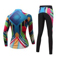 China Female Jersey Long Sleeve Cycling Suit Cycling Clothing Suits Colorful for sale