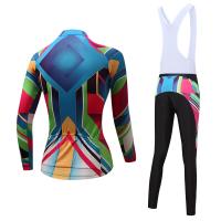 China Female Jersey Long Sleeve Cycling Suit Cycling Clothing Suits Colorful for sale