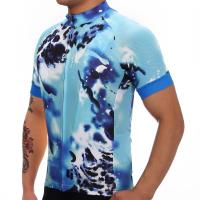 China Cyclist Blue Custom Bike Riding Jerseys 130g Polyester Gravel Jersey Cycling for sale