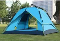 China Fast Auto-Opening Fibreglass Frame Outdoor Camping Tents with Waterproof and Sunproof 190T Polyester Fabric for 3-4 Person for sale