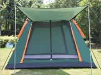 China Outdoor 205*205*135cm Green PU2000MM 210T Polyester Water Resistant Automatic Camping Tent for sale