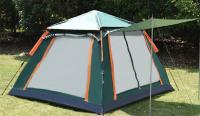 China Outdoor 205*205*135cm Green PU2000MM 210T Polyester Water Resistant Automatic Camping Tent for sale