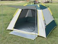 China 210*210*145CM Grey Waterproof Coated 190T Polyester Automatic Outdoor Camping Tents Pop Up Sun Shade Tent Silver PU2000MM for sale