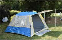 China 210*210*145CM Grey Waterproof Coated 190T Polyester Automatic Outdoor Camping Tents Pop Up Sun Shade Tent Silver PU2000MM for sale