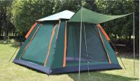 China Outdoor Camping Tents Sunproof and Ventilated Automatic Fibreglass Frame 210D Polyester 240*240*140cm Green Modern Design for sale