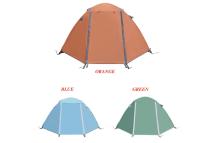 China 150*210*120cm Waterproof Orange 210D Polyester Ripstop Coated PU3500+ Outdoor Camping Tents Fit For 2~3 People for sale