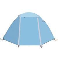 China 150*210*120cm Waterproof Orange 210D Polyester Ripstop Coated PU3500+ Outdoor Camping Tents Fit For 2~3 People for sale
