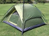 China 210*210*135cm Automatic Fibreglass Pole Waterproof PU2000mm Coated Green 190T Polyester Rainproof Outdoor Camping Tents for sale