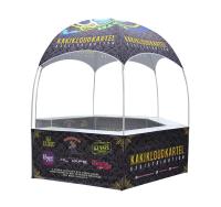 China Advertising Outdoor Event Tent White Powder Coated Dye Sublimation Oxford Kiosk Booth for sale