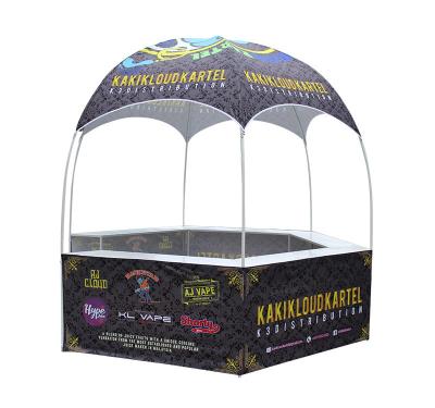 China Advertising Outdoor Event Tent White Powder Coated Dye Sublimation Oxford Kiosk Booth for sale