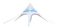 China Outdoor Advertising Star Shaped Tent 600D Oxford 3X3M Singe Pole Fire Resistant Sublimation for sale