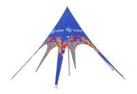 China Outdoor Advertising Star Shaped Tent 600D Oxford 3X3M Singe Pole Fire Resistant Sublimation for sale